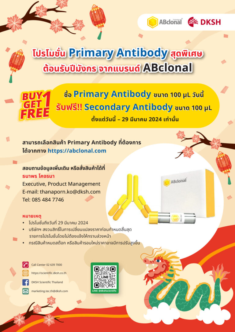 โปรโมชั่น Primary Antibody สุดพิเศษ! ต้อนรับปีมังกร จากแบรนด์ ABclonal ...